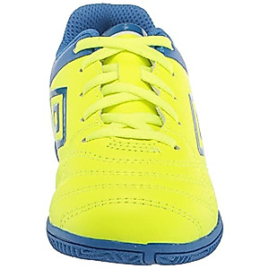 Umbro Boy's Classico XI IC Jr. Soccer Indoor Shoe, Yellow/Blue/White, 11 Little Kid
