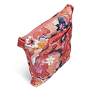 Vera Bradley Women's Recycled Lighten Up Reactive Hipster Crossbody Purse, Rosa Agate, One Size