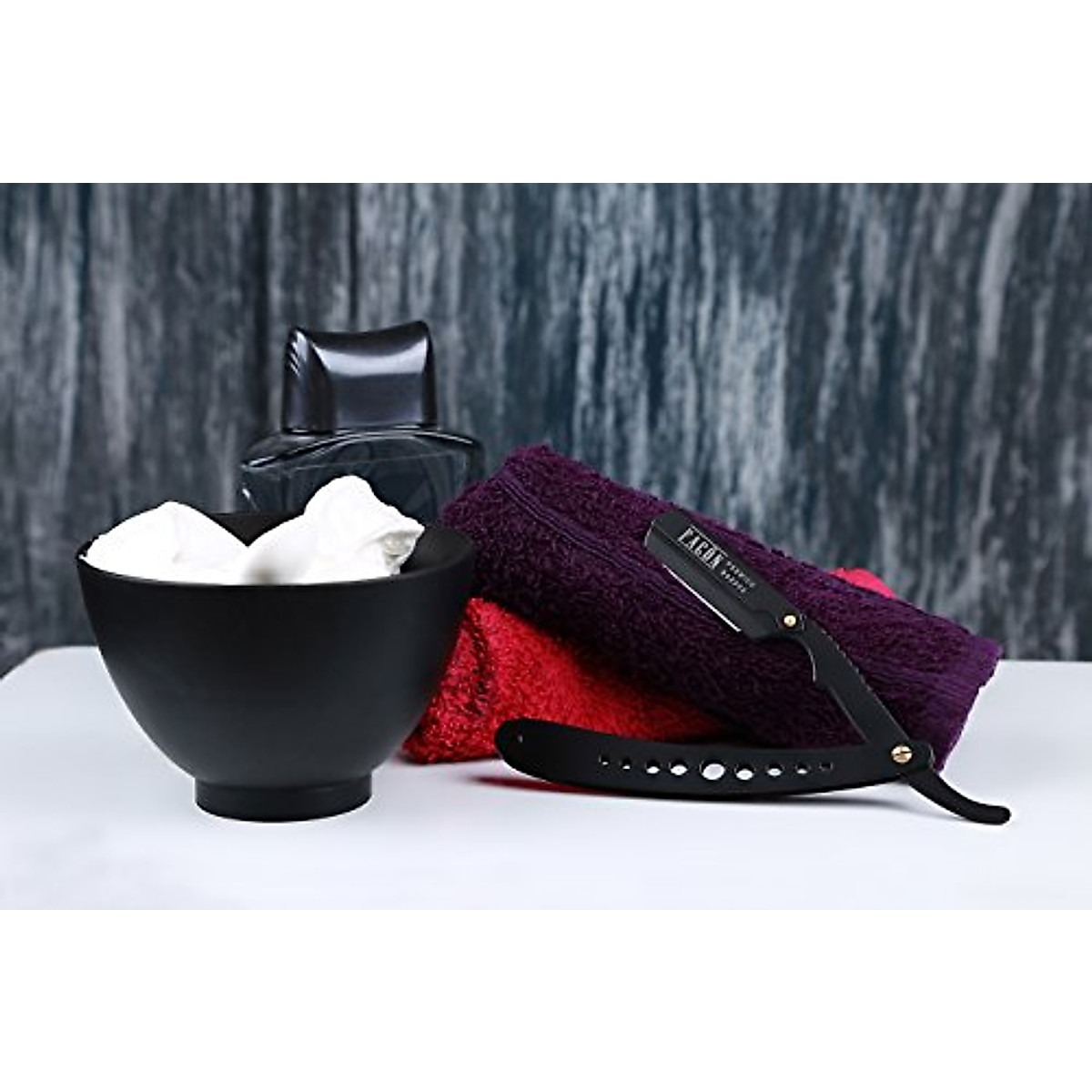 100 BLADES + Facón Professional Classic Straight Edge Barber Razor - Salon Quality Cut Throat Shavette