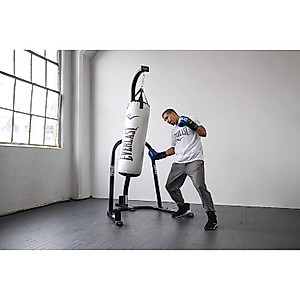Everlast NevaTear 70 Pound Hanging Heavy Punching Bag with Powder Coated Steel Heavy Bag Stand for MMA and Boxing Training, Black