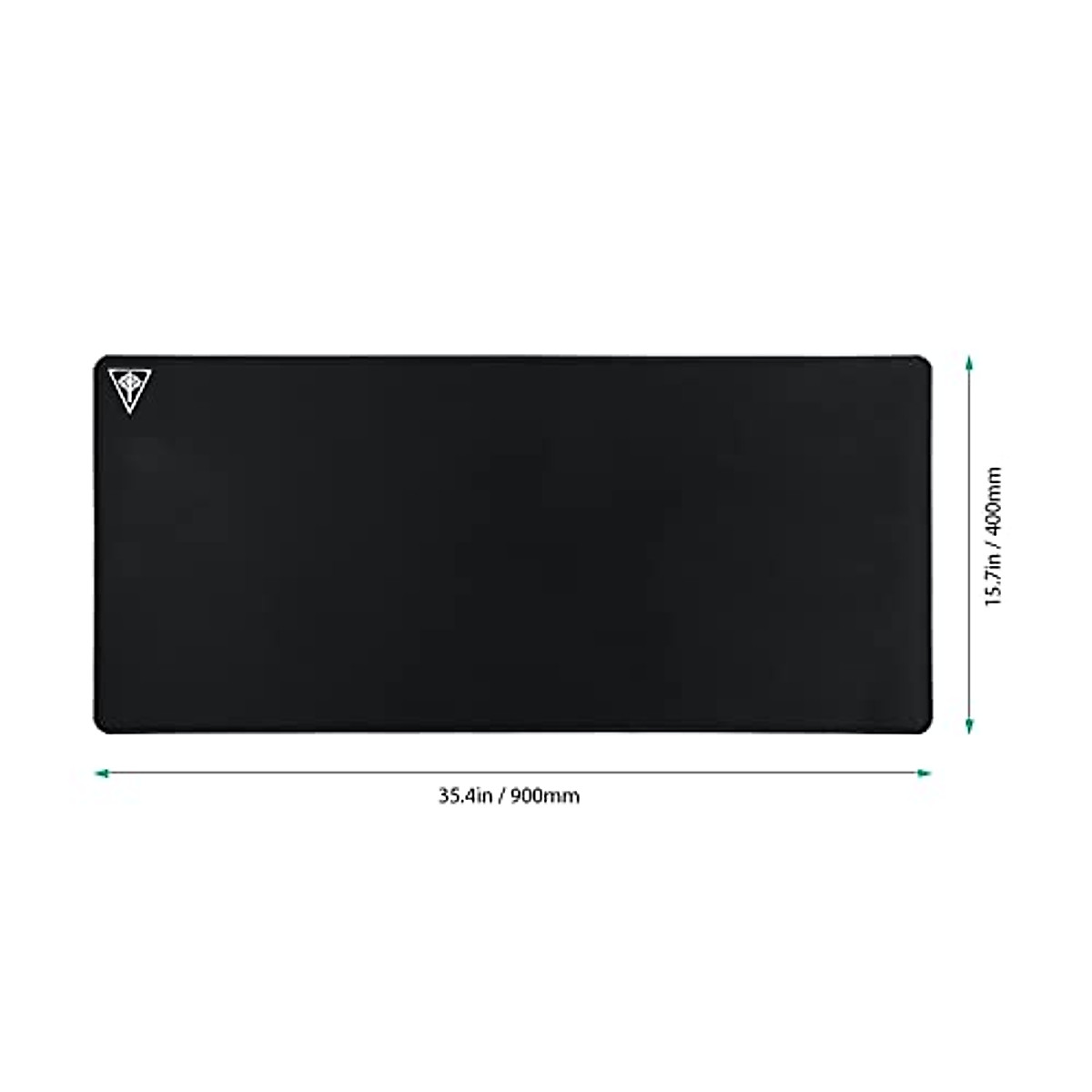 Large Extended Gaming Mouse Pad with Stitched Edges, (35.4X15.7X0.18In) Durable Non-Slip Natural Rubber Base, Waterproof Computer Keyboard Pad Mat for Esports Pros, Gamer, Desktop Office, Home-Black