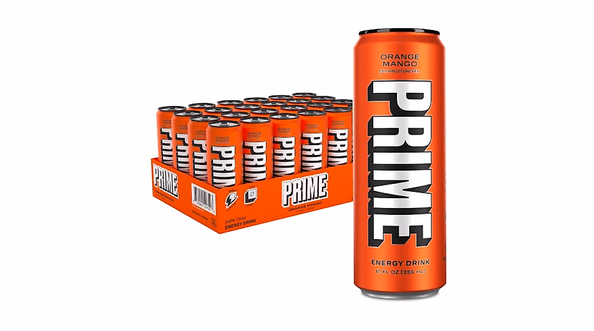 Prime Energy Orange Mango | Zero Sugar Energy Drink with 200mg Caffeine