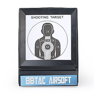 BBTac Airsoft Target with Trap Net Catcher, Stand and Paper Target, for Airsoft Gun Training Shooting BB Pellets Indoor Outdoor