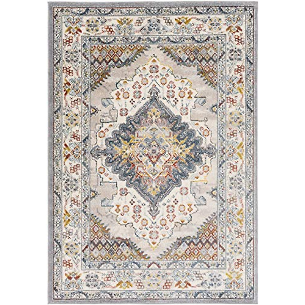 Artistic Weavers Anja Oriental Medallion Area Rug,5'2" x 7',Grey