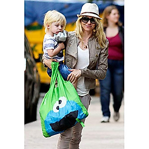 Envirosax Sesame St Reusable Grocery Bags, Eco-Friendly Polyester Grocery Shopping Tote, Set of 3 Multicolored Travel