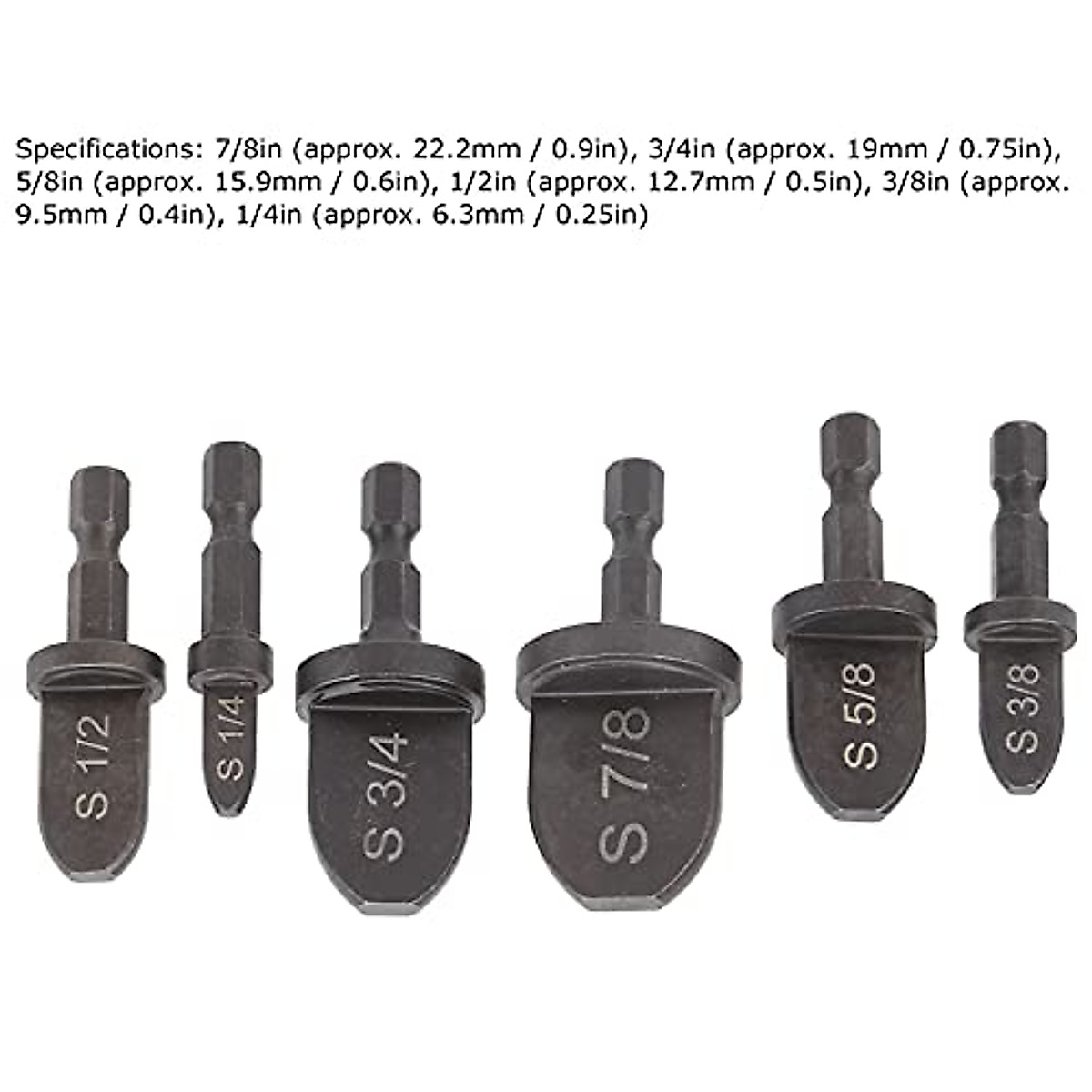 BstXqty 6 Pieces of Pipe Expander Kit Bearing Steel Hexagonal Handle Air Conditioner Copper Pipe Forging Tool Set Pipe Expander Kit for Air Conditioner Maintenance