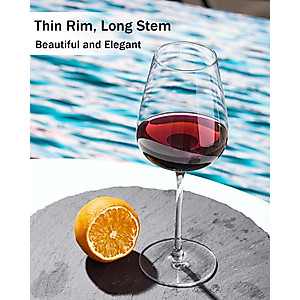 JBHO Italian Style Premium Crystal White and Red Wine Glasses, 18 Oz, Gift Packaging, Hand Blown Durable & Elegant Red Wine Glass, with Stem, Set of 8, Lead-Free Crystal Clear Modern Glassware