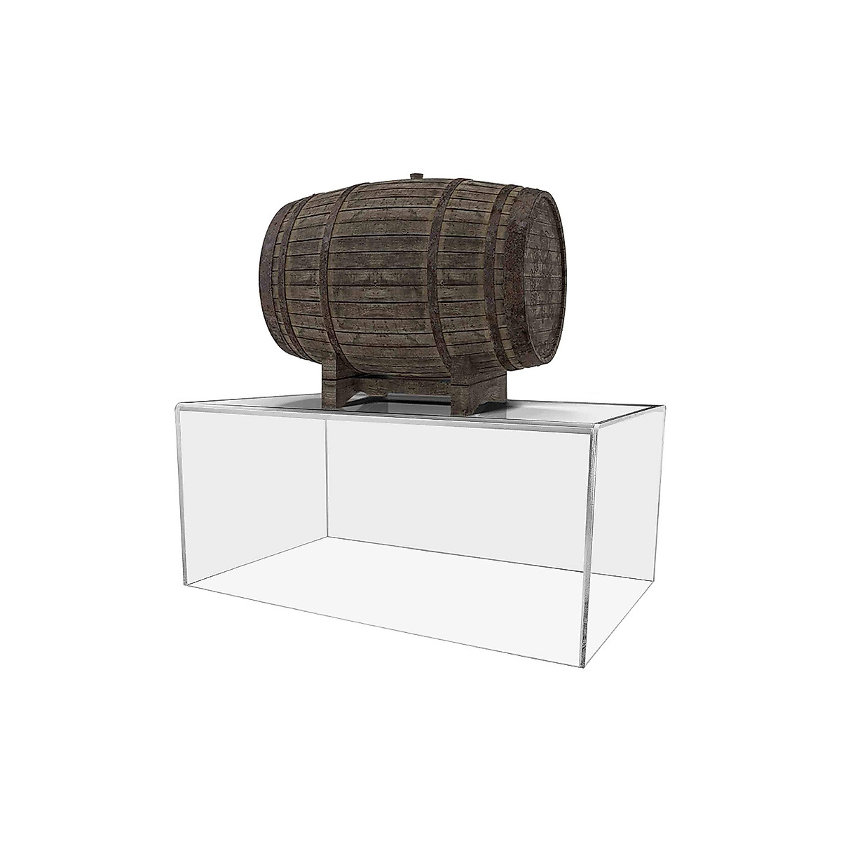 20" x 12" x 9" Acrylic Display Riser Box with One Open Side No Lid Versatile Clear Rectangular Retail Product Platform and Merchandise Storage Bin by Marketing Holders