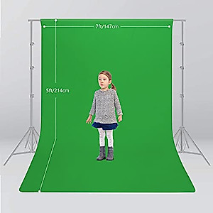 WENMER Backdrops, Green Screen Photo Backdrops for Photoshoot, Chromakey Green Photography Backdrops, Background for Photography, 5 x 7 FT