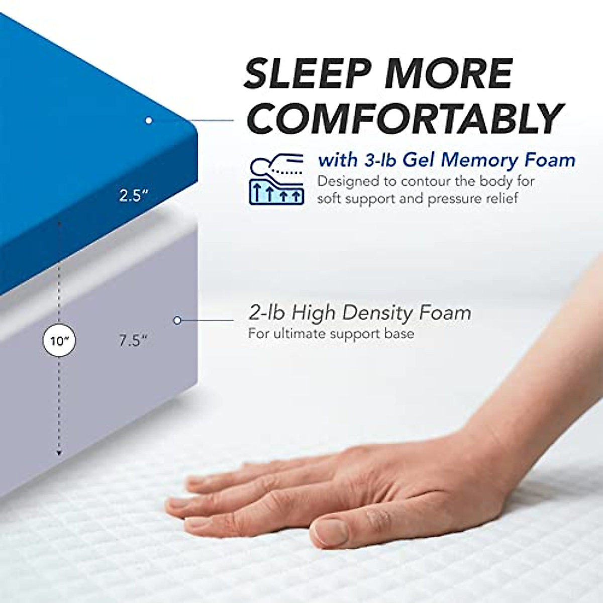 DynastyMattress 10-inch CoolBreeze Gel RV Memory Foam Mattress (King RV)