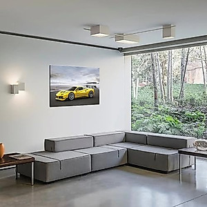 Car Poster Ferrari F40 Supercar Posters Racing Car Canvas Wall Art For Boy's Bedroom SuperCar Wall Decor Frame-style 30x20inch(75x50cm)