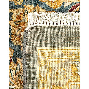 One of a Kind Hand Knotted Hand Made Wool Traditional Oriental Mogul Gray 8 X 10 Area Rug