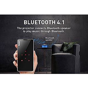 QINTAIX Mini Pico HD Projector Smart Android6.0 OS,2GB RAM,HD Input, Auto Vertical Keystone Correction - Miracast and Airplay Function,5Ghz WiFi +BT4.1, DLP with LED Google Play Store Projector