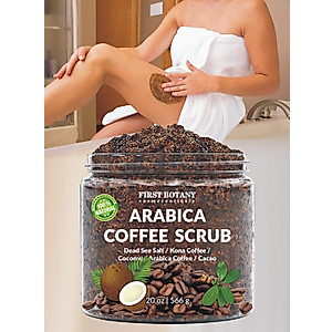 First Botany Cosmeceuticals, 100% Natural Arabica Coffee Scrub with Organic Coffee Coconut & Shea Butter, 20 oz