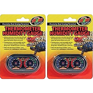 Zoo Med (2 Pack) Economy Analog Dual Thermometer and Humidity Gauge