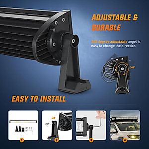 Nilight - 18017C-A LED Light Bar 32Inch 378W Triple Row 37800LM Flood Spot Combo LED Bar Driving Lights Super Bright LED Off Road Lights for Trucks Trucks Jeep UTV ATV Boat,2 Years Warranty