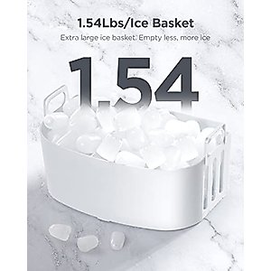 Silonn Ice Maker Machine Countertop, 26 lbs in 24 Hours, 9 Cubes Ready in 6 Mins, Self-Clean Ice Maker Compact Portable Ice Maker with Ice Scoop and Basket