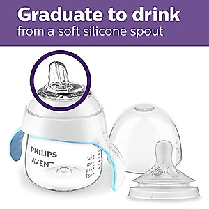 Philips Avent Natural Trainer Sippy Cup with Natural Response Nipple and Soft Spout, 5oz, 1pk, SCF263/01