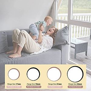 Nipple Sizer, Flange Measuring Tool for Breast Pump Flanges - Compatible, Silicone Flanges, Breast Pump Cushion, Flange Inserts, Nipple Ruler for Flange Sizing - Circle Ruler Design-Blue