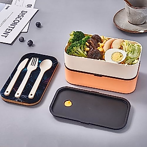 The Girl In The Dream Adult Lunch Box, Bento Box, With Cutlery Set Of 3, 2 Compartments, Rectangular, Lunch Box For Adults