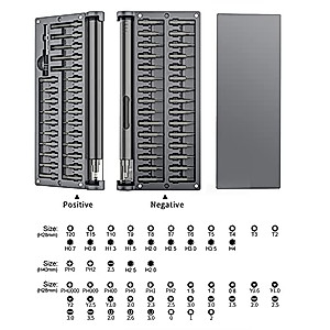 POWERGIANT Mini Electric Screwdriver, Small Portable Cordless Power Screwdriver Set with 55 Precision Bits & LED Light & Magnetic Mat, Handy Repair Tool for Phone Watch Camera Laptop