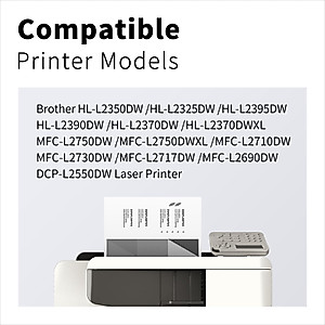 TN760 LemeroSuperx Remanufactured Toner Cartridges Replacement for Brother TN760 TN730 TN 760 Work for HL-L2350DW MFC-L2710DW HL-L2395DW MFC-L2750DW (Black, 2 Pack)