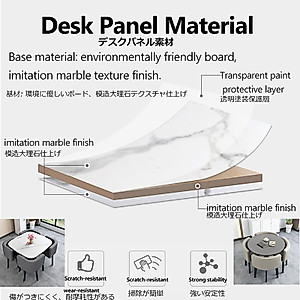 Office Reception Room Club Table and Chair Set, Space-Saving Conference Table Dining Table, Dining Table and Chair Set Office Meeting Room Reception Negotiation 1 Table 4 Chairs for Family Apartment (