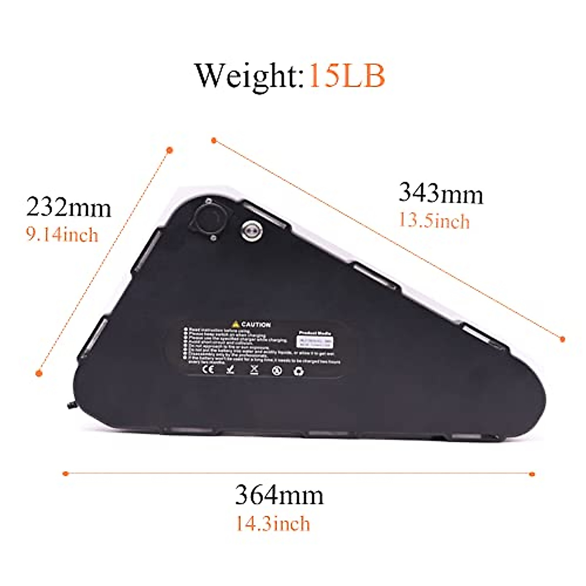 QWW 48V20AH30amp Battery for 100-1200W Ebike with Charge