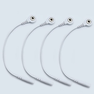 4 Pcs Electrode Lead Wire Adapters, Convert 2mm Pin to 3.5mm Snap - Compatible with TENS, EMS, IF Units