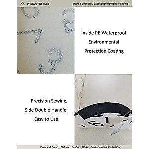 ONOEV 2 Pack Rectangular Fabric storage box,decorative basket and finishing basket with handle are used for the storage of clothes,books and sundries(2 Pack Black number)