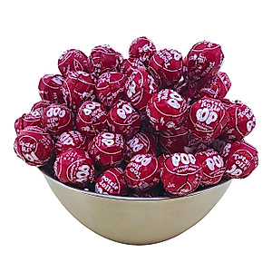 Red Raspberry Only Tootsie Pops Bulk Candy 120 Count Lollipops Suckers Variety Value Pack Aprox. 5.47 lbs (87.50 Oz) Packaging Might Vary