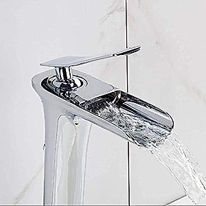 Kitchen Taps Basin Faucet Bath Waterfall Shower Faucet Bathtub Faucet Deck Mounted Brass Bathroom Faucets