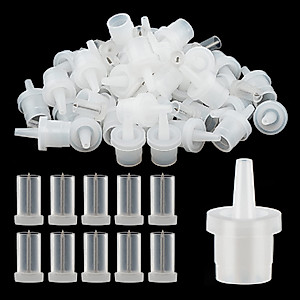 EKYSSO 60 Pieces Lash Glue Bottle Replacement, Lash Glue Bottle Nozzle Caps, Lash Glue Nozzle Tips, Eyelash Glue Bottle Plug Mouth Tips, Lash Glue Bottle Pins, Lash Extension Supplies