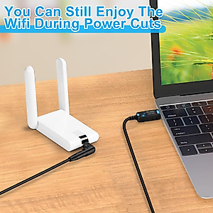 FARSENSE USB to DC 5V Power Cord, Universal DC 5.5x2.1mm Barrel Plug Charging Cable(3FT) with 10 Connector Tips,USB to Barrel Plug 5V Power Cable with On/Off Switch and Led Indicator