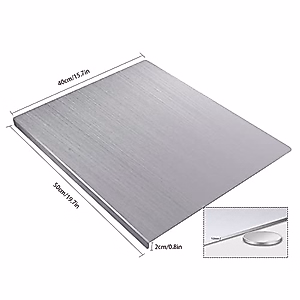 Cutting Boards, zrrcyy, Extra Large Stainless Steel Chopping Board, Baking Board, Heavy Cutting Board For Kitchen，Pastry Board For Meat，Vegetables， Bread, Cutting Mats ( Size : 50X40cm )