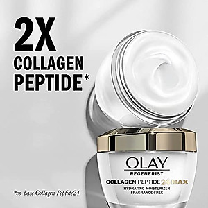 Olay Regenerist Collagen Peptide 24 MAX Hydrating , 1.7 oz + Whip Face Moisturizer Travel/Trial Size Gift Set