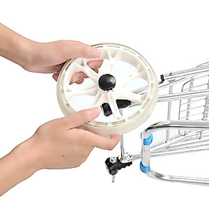 Livebest Shopping Utility Cart with 2 Wheels Swivel Durable Folding Design Dolly Laundry Hand Cart Light Weight