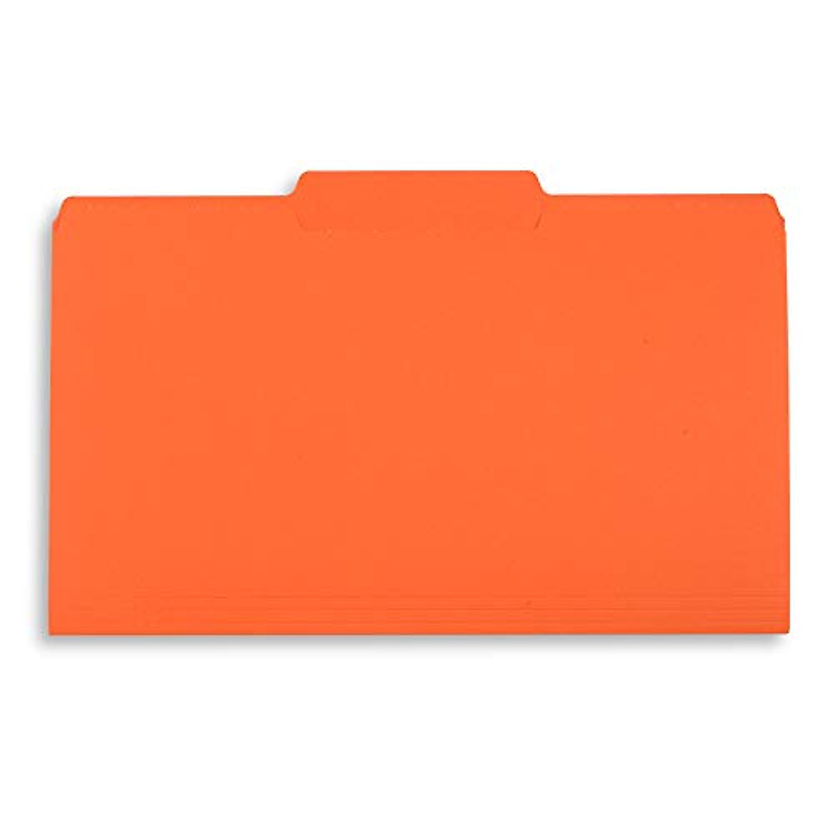 Blue Summit Supplies Orange File Folders, 1/3 Cut Tab, Legal Size, Great for Organizing and Easy File Storage, 100 Per Box