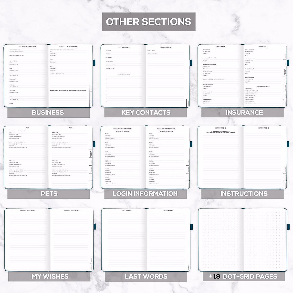 Clever Fox End of Life Planner – Final Arrangements Organizer for Beneficiary, Will Preparation, Last Wishes & Funeral Planning, A4 (Dark Teal)