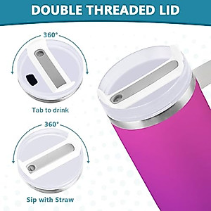ODAWA Gradient Purple Tumbler Cup with Straw and Lid Travel Mug 40 Oz Stainless Steel Water Bottle