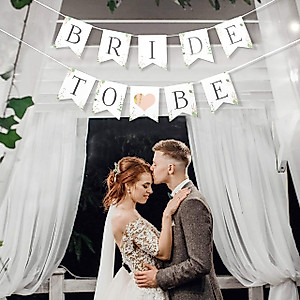 Bride To Be Banner - Bridal Shower Decoration,Greenery Bride To Be Banner,Bachelorette Party Banner,Engagement And Wedding Party Decorations,