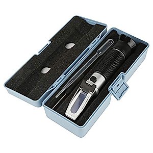 Professional Salinometer Refractometer, Food Salinity Tester Meter, 0 28% Accurate Measurement, with Automatic Temperature Compensation, Clear Calibration for Easy Reading, Non