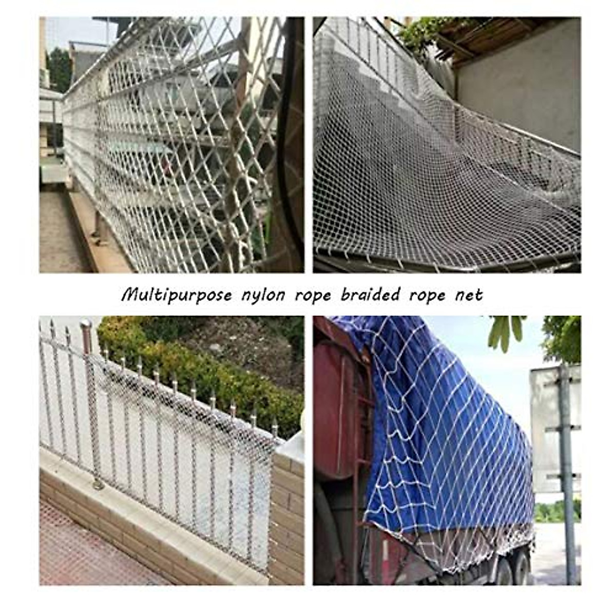 banister guard net Child Safety Net, Decoration Net White Decor Net Woven Rope, Truck Cargo Trailer Netting Net Mesh Nets, Rail Balcony Banister Stair Playground Climbing Children Protection Fence Out