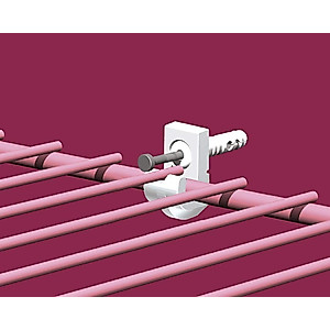 ClosetMaid 12-Inch Support Brackets and Back Wall Clips for Wire Shelving (48-Pack), White