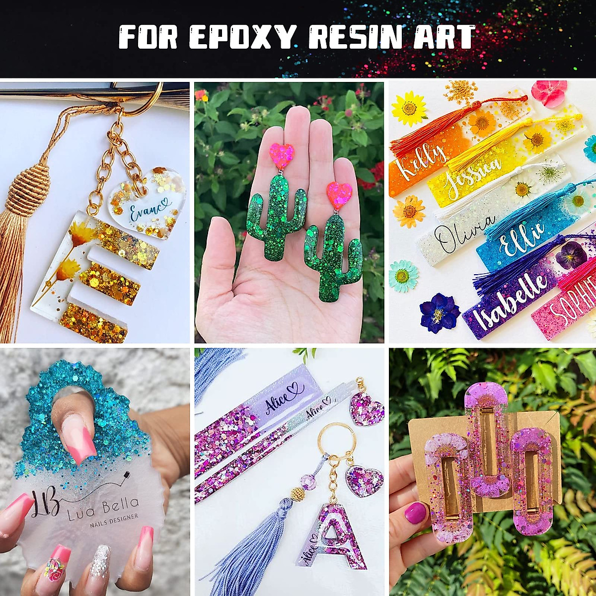 HTVRONT Holographic Chunky Glitter for Resin - 15 Colors Holographic Glitter for Resin, 150g/5.3oz Craft Glitter Set, Chunky Glitter for Tumblers, Craft, Body, Face, Nails