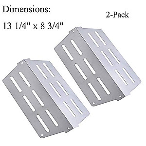 GasSaf 17.5 inch flavorizer bar and Heat Deflector Replacement for Weber 7620 7622, Genesis 300 Series E310 E320 E330 EP310 EP320 EP330 with Front Control Knob(2011&Newer)