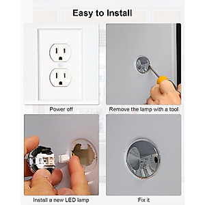 5Pcs Refrigerator LED Light Bulb Replacement Fit for GE Refrigerator Waterproof Compatible WR55X25754 WR55X26486 WR55X30602 EAP12172918 4590213 AP6261806 PS12172918 No-Include Plastic Cover