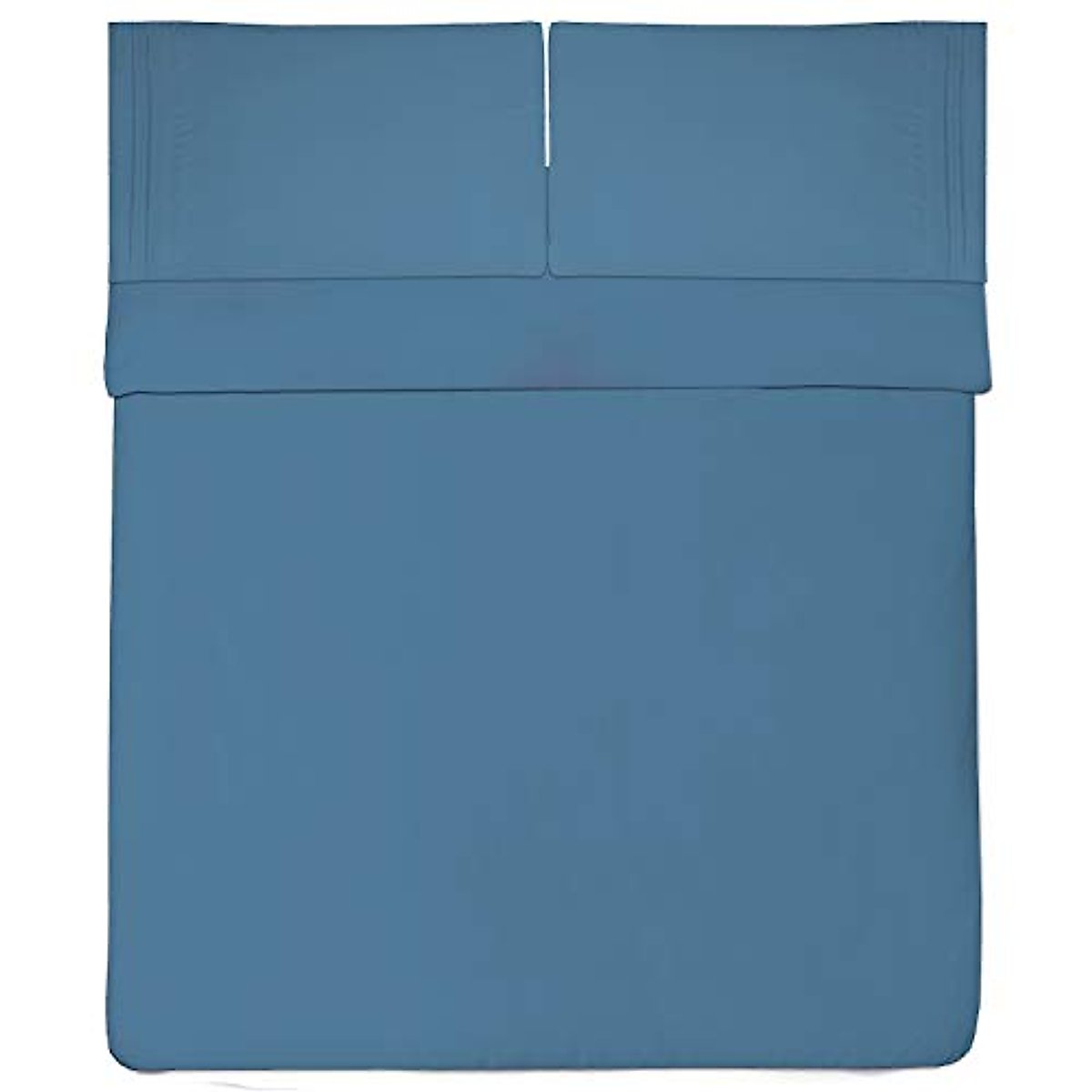 Split King Sheets - Breathable Luxury Sheets with Full Elastic & Secure Corner Straps Built In - 1800 Supreme Collection Extra Soft Deep Pocket Bedding Set, Sheet Set, Split King Size, Denim