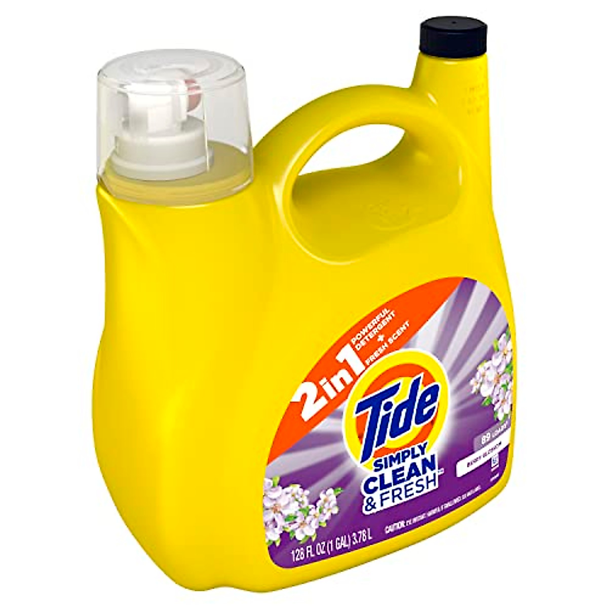 Tide Simply Liquid Laundry Detergent Berry Blossom, 89 loads