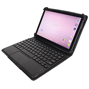 Honio 10.1 Inch 2 in 1 Tablet, 8 Core CPU FHD Screen 8G 256G Network 4G 100-240V Tablet PC 2 in 1 7000mAh with Keyboard for Office (US Plug)